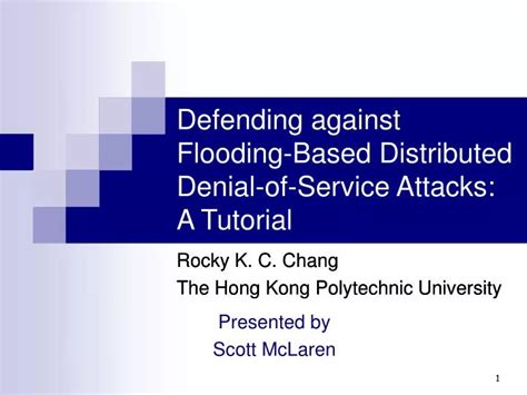 Ppt Defending Against Flooding Based Distributed Denial Of Service