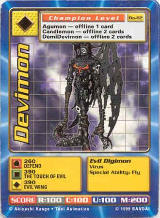 Devimon Bo Digimon Card Database Digimoncard