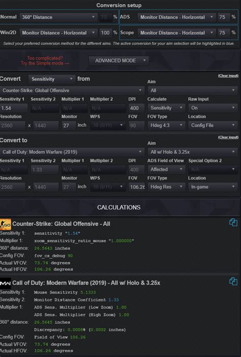 CSGO To COD MW Technical Discussion Mouse Sensitivity Community
