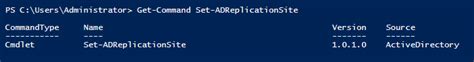 Set Adreplicationsite Powershell Cmdlet Toss