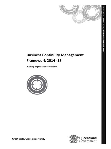 Business Continuity Management Framework Pdf Emergency Management Risk