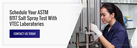 Astm B117 Salt Spray Test Vtec Laboratories