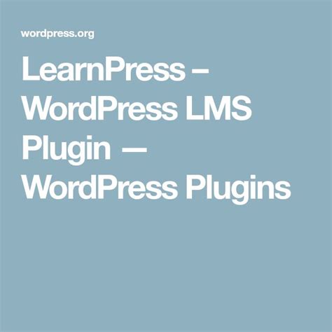 Learnpress Wordpress Lms Plugin — Wordpress Plugins