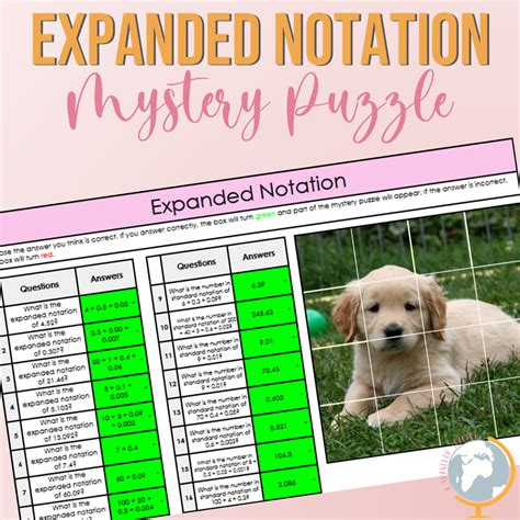 Decimals In Expanded Notation Mystery Puzzle Xppp