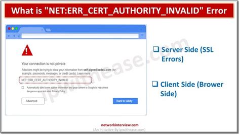 What Is NET ERR CERT AUTHORITY INVALID Error Network Interview
