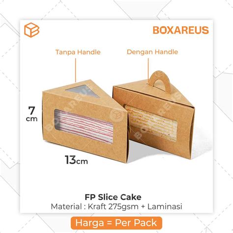 Jual Cake Slice Box Packaging Segitiga Kemasan Kue Potong Mille Crepes Tart Fp Slice Cake