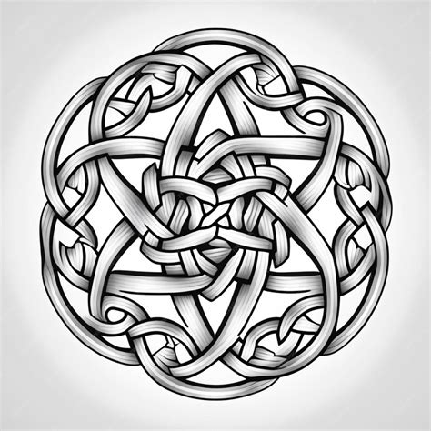 Premium Photo A Celtic Knot In A Circle With A Star Inside Generative Ai