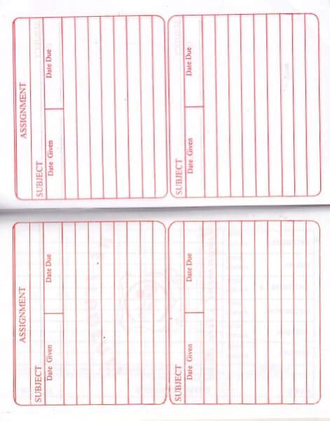 The Student Assignment Book Booksmart