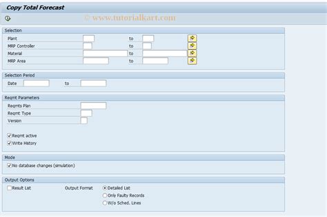 MD SAP Tcode Copy Total Forecast