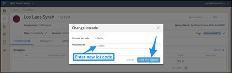 Changing Lot Code And Lot Name