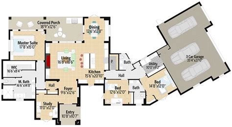 Plan 430044ly One Level European Home Plan With Split Beds House