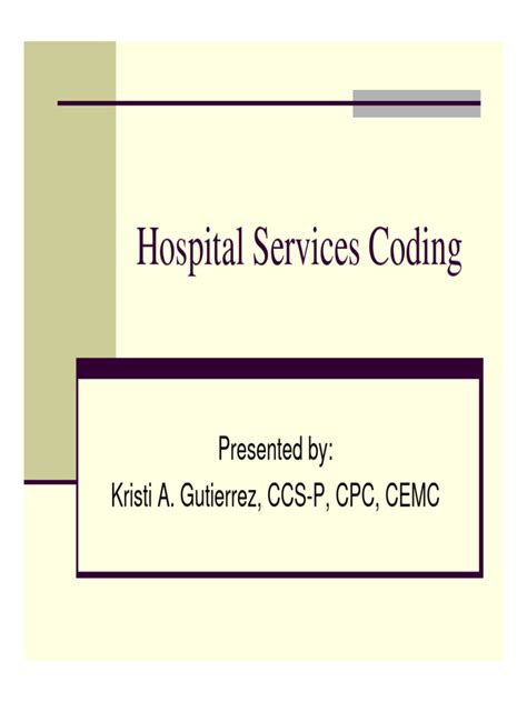 hospital services coding pdf intensive care medicine hospital