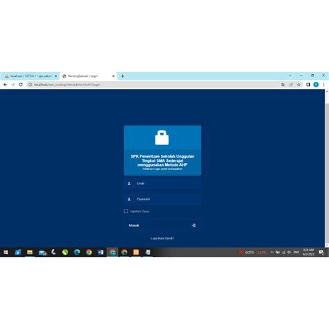 Jual Source Code Program Aplikasi SPK Penentuan Sekolah Unggulan Menggunakan Metode AHP Shopee