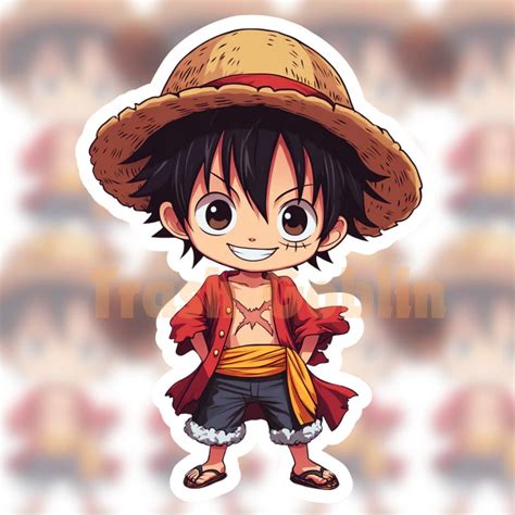 One Piece Luffy Chibi Die Cut Sticker