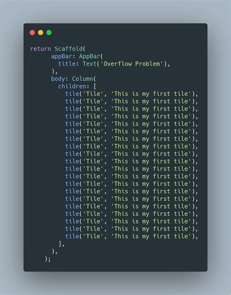 Flutter Solving The Overflow Problem By Hamza Mateen Geek Culture Medium