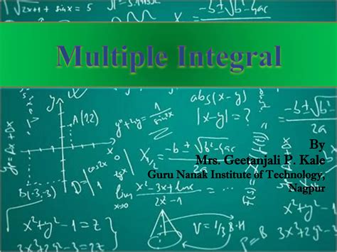 applied mathematics multiple integration by mrs geetanjali p kale pdf