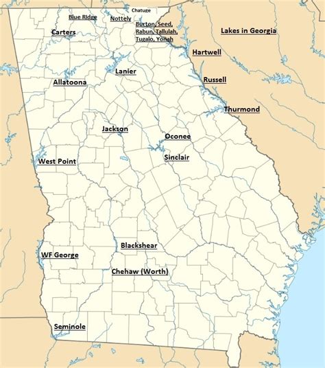 Lakes In Geogia Current And Historic Data