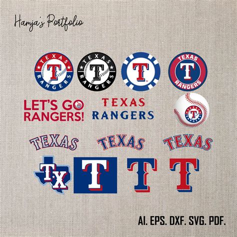 Texas Rangers Logo Svg Football Team Svg Ll Sport Vector Logo Design