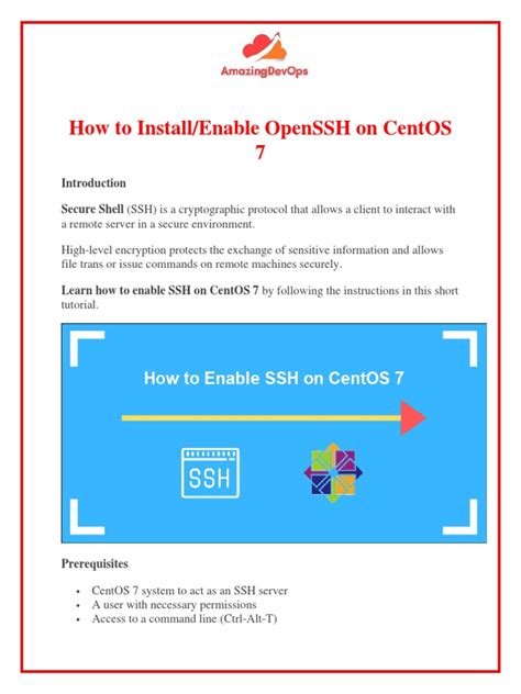 install and enable openssh on centos 7 pdf computing software
