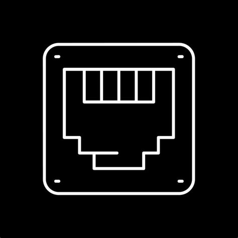 Ethernet Line Inverted Icon 41684183 Vector Art At Vecteezy