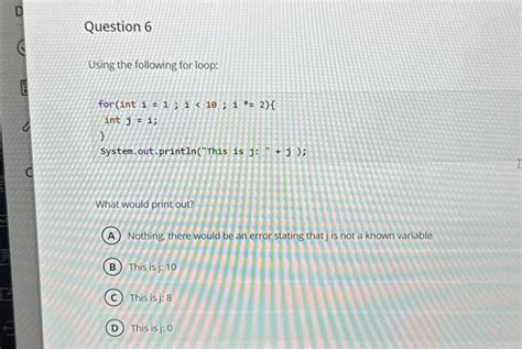 Solved Using The Following For Loop For Int Chegg