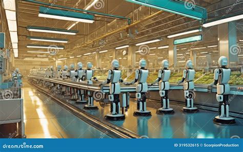 assembly line of robots stock image image of efficiency 319532615