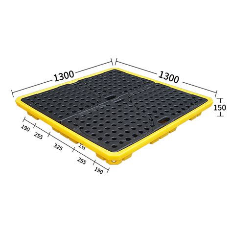 Becoan Brand Plastic 4 Drum Secondary Spill Containment Pallets For