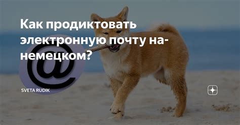 Как продиктовать электронную почту на немецком Sveta Rudek немецкий язык Дзен