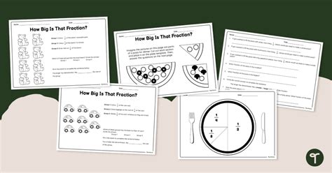 How Big Is That Fraction Worksheet Teach Starter Worksheets Library