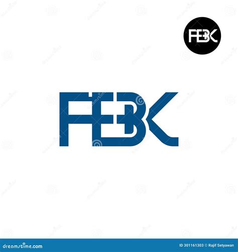 Letter Fbk Monogram Logo Design Stock Vector Illustration Of
