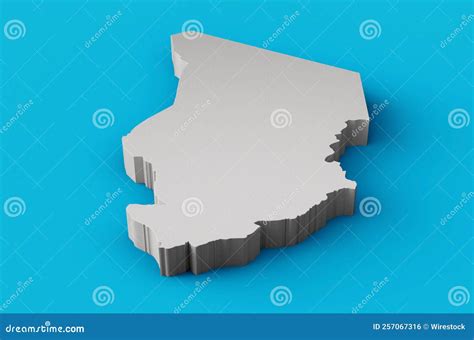 3d Rendering Of Geography Cartography And Topology Stock Illustration