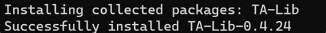 关于解决win 11下报错could Not Build Wheels For Ta Lib Which Is Required To