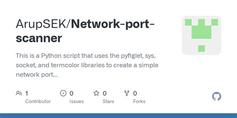 Github Arupseknetwork Port Scanner This Is A Python Script That