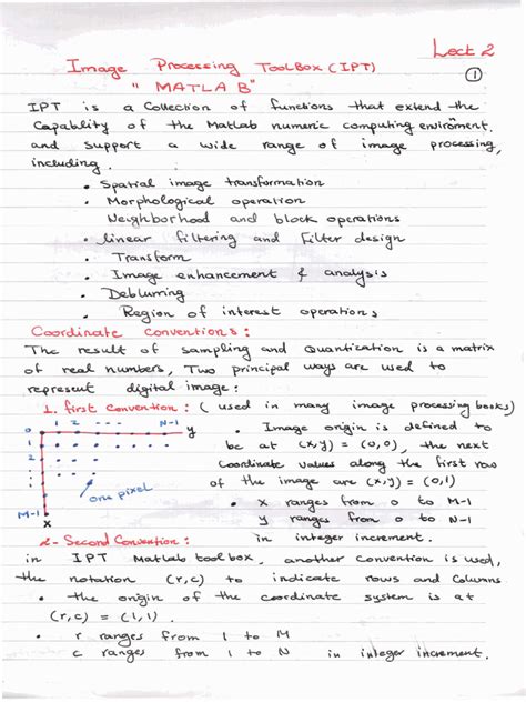 Lecture 3 Image Processing Toolbox Matlab Pdf