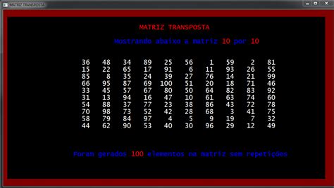 samuel lima programador c c matriz transposta