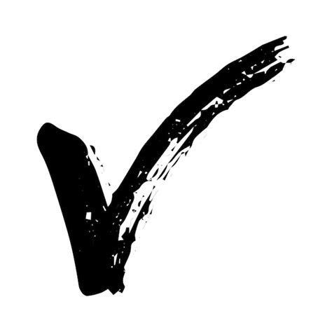 Premium Vector Hand Drawn Check Mark Illustration Marker Right Sign Clipart Ink Scribble