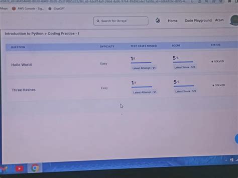 Completed Python Coding Practice With Rahul Attuluri Arjun P Posted