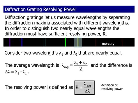 Ppt Dispersive Power Of A Grating Powerpoint