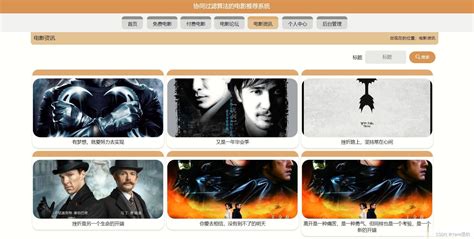 打造高效电影推荐系统：spring Boot与vue协同过滤算法实践 Csdn博客