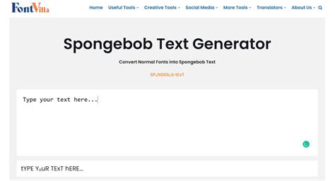 Spongebob Text Generator MocKing MeMe FontVilla Com