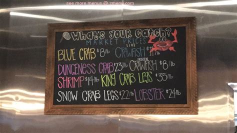 Menu At The Boiling Crab Restaurant Plano