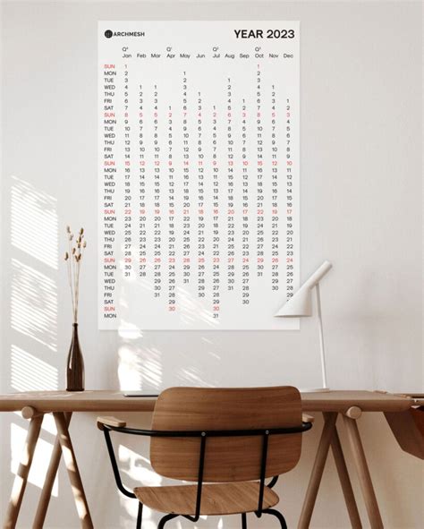 Archmesh Calendar 2023 Dot Isometric Square Grid Notebooks