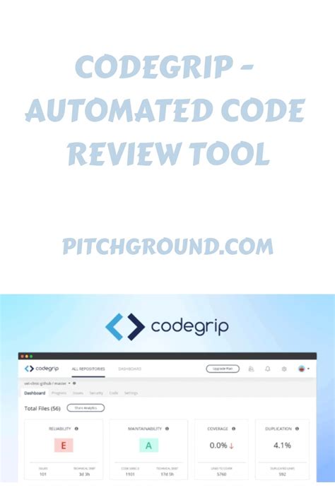 the codegrip automated code review tool is shown in this screenshote image