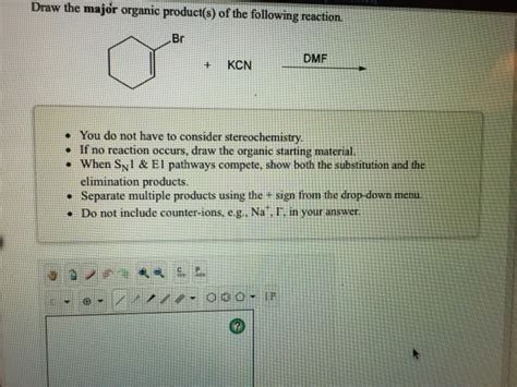Solved Draw the major organic product(s) of the following | Chegg.com