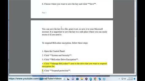 Fix Backup Bitlocker Recovery Key And Suspend Bitlocker Encryption Before Updating Bios On