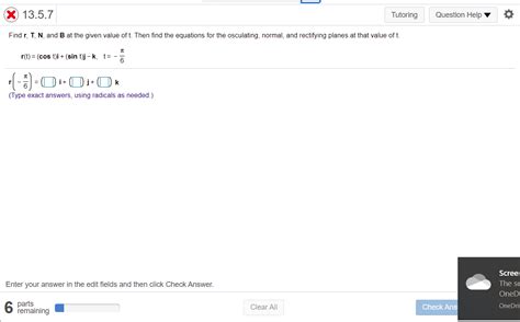 Solved X 13 5 7 Tutoring Question Help Find R T N And B Chegg Com