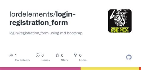 Github Lordelementslogin Registrationform Loginregistrationform Using Md Bootsrap