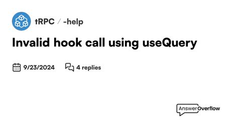 Invalid Hook Call Using Usequery Trpc