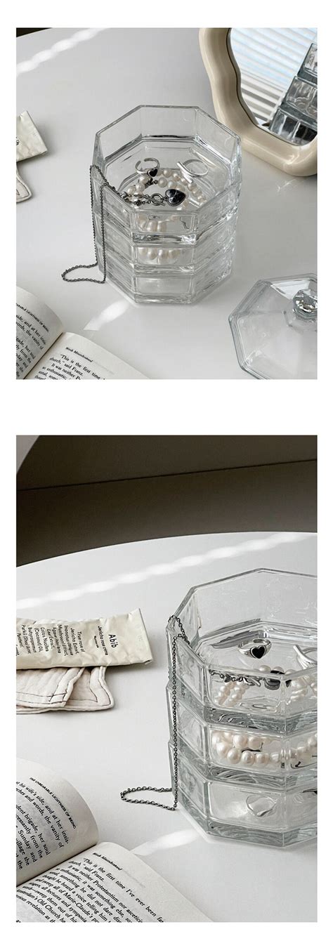 크리스탈 보석함 유리 보관 트레이 1단 3단 감도 깊은 취향 셀렉트샵 29cm