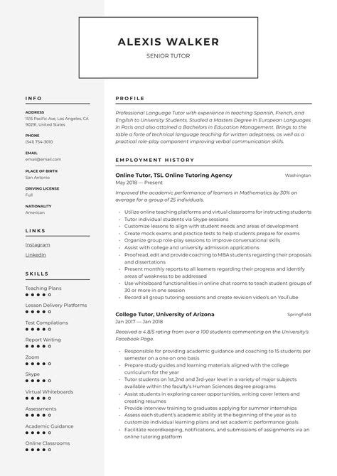 12 Tutor Resume Examples Ideas Resume Examples Resume Guided Writing 12 Tutor Resume Examples Ideas Resume Examples Resume Guided Writing